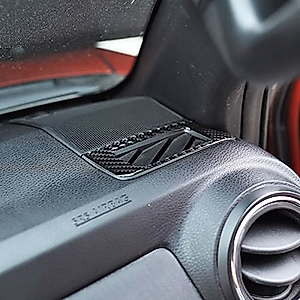 taruisixt for Toyota Tacoma 2016-2020 Real Carbon Fiber Car Dashboard Vent Panel Cover Decorative Sticker Protection Car Interior Accessories 2 PCS