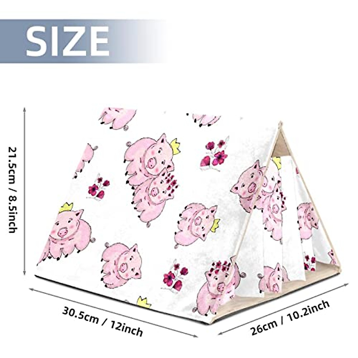 enheng Small Pet Hideout Cute Pigs Flowers Hamster House Guinea Pig Playhouse for Dwarf Rabbits Hedgehogs Chinchillas