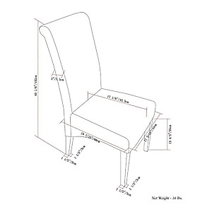SIMPLIHOME Avalon Dining Chair Set in Tanners Brown, Solid Wood Frame, Vegan Leather Upholstery, Curved Design, Set of 2, 25.2 x 17.7 x 39.8 inches, for Dining Room