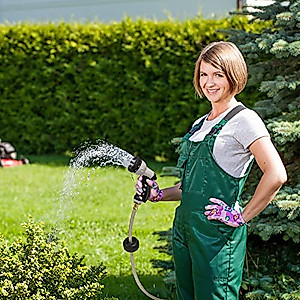 OUTFINE Heavy Duty Retractable Garden Hose Reel (1/2 100FT) Heavy Duty, Any Length Lock, Automatic Slow Return System, Wall Mounted and 180 Deg Swivel Bracket, 9 Pattern Hose Nozzle