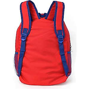 Ruz Paw Patrol Boys 16 Inch Backpack With Removable Matching Lunch Box Set (Red-Blue)