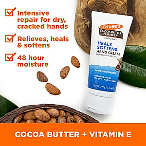 Palmer's Cocoa Butter Formula Hand Cream for Dry, Cracked Skin. Travel Size Hand Lotion, 3.4 Ounce