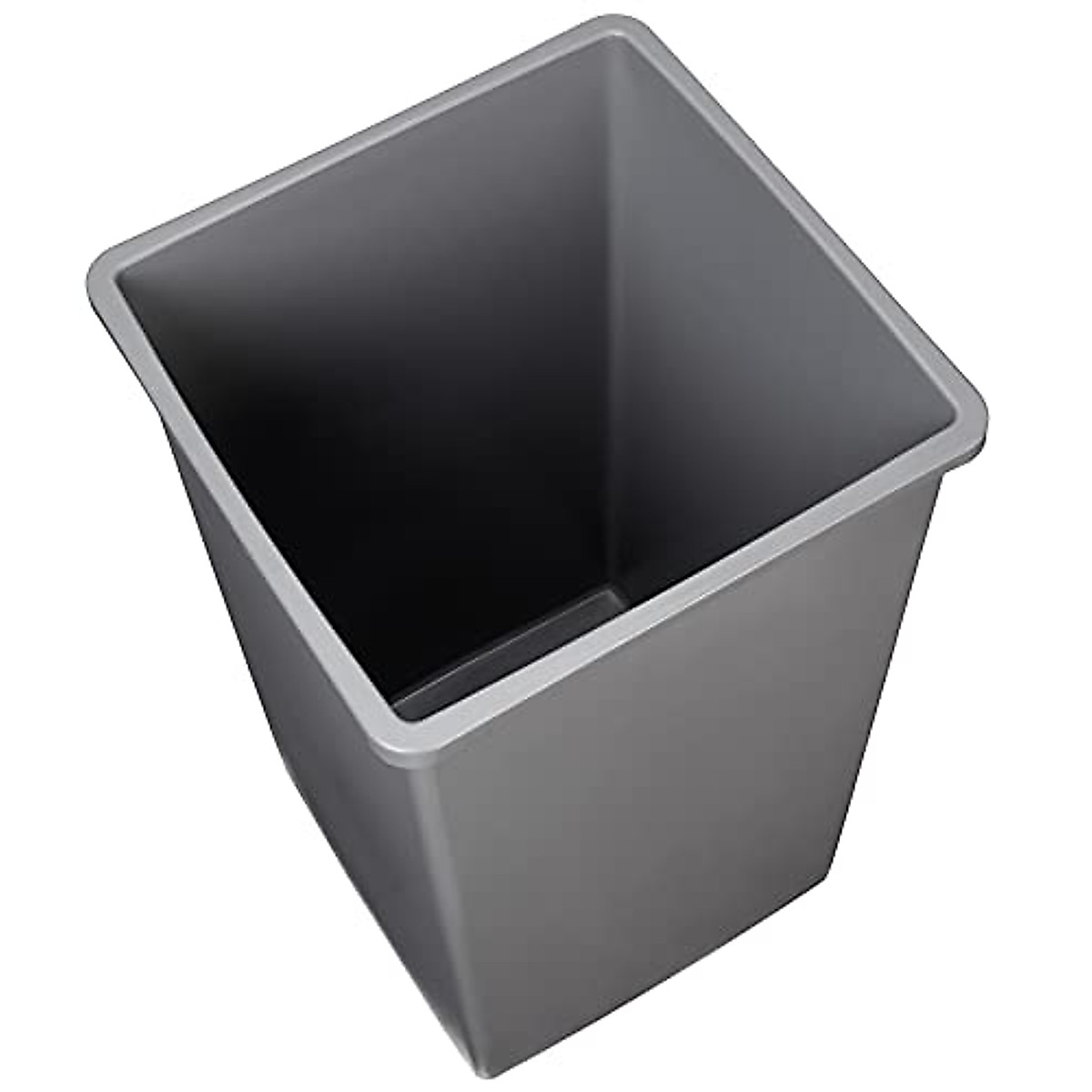 AmazonCommercial 25 Gallon Square Waste Container, Grey, 2-pack