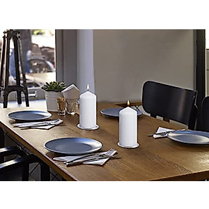 BOLSIUS 8 White Pillar Candles - 2.75 x 5 Inches - Premium European Quality - Individually Wrapped - 43 Hours Burn Time - Dripless & Smokeless - Unscented Dinner, Wedding, Party, & Restaurant Candles