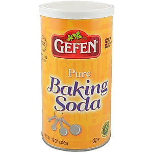 Gefen Pure Baking Soda, 12oz | In Resealable Container | 100% Sodium Bicarbonate