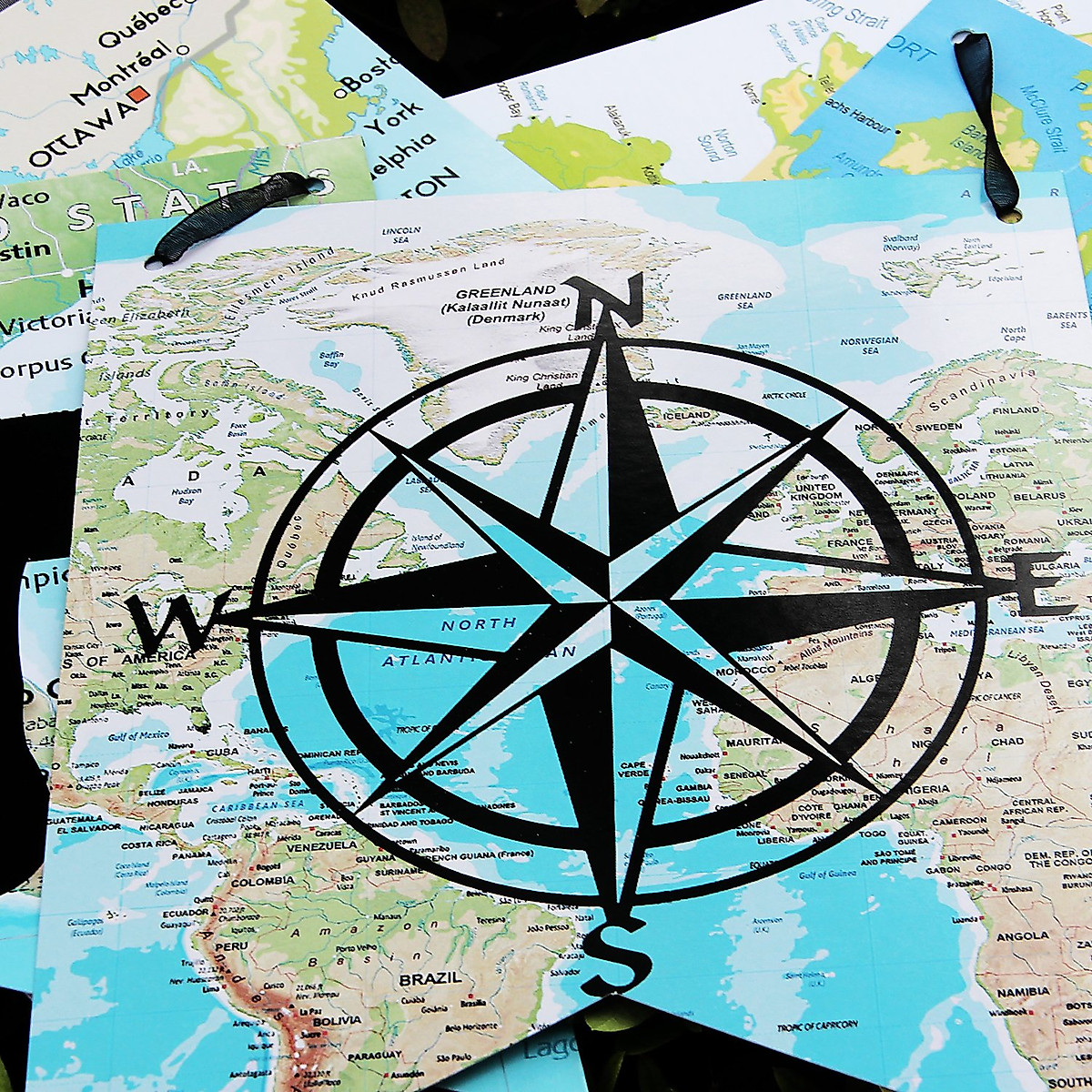 WERNNSAI Bon Voyage Party Decorations - World Map Pennant Let The Adventure Begin Bunting Banner for Retirement Graduation Travel Themed Party Co-worker Moving Away Baby Shower Birthday Party Supplies