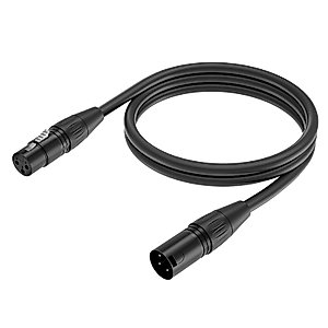 Yinker XLR Male to Female Microphone Cable 5ft (Oxygen-Free Copper)