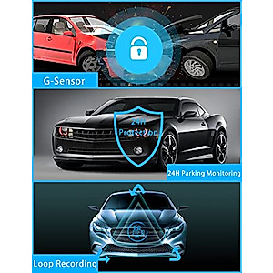 BPYY 3 Channel 4K Dash Cam, 4K+1080P+1080P Front and Rear and Interior, Dash Camera for Cars Built-in 5G WiFi GPS, HD Camera, 24-Hour Parking Mode, WDR, IR Night Vision, G Sensor, Support up to 256G