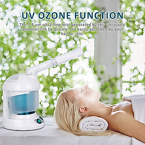 SUPER DEAL Hair Steamer PRO 3 in 1 Multifunction Ozone Facial Steamer with Bonnet Hood Attachment, Hair Therapy & Face Steamer for Personal Care Use at Home or Salon