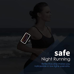 Running Armband with Airpods Bag Cell Phone Armband for iPhone 14/14 Plus/13/12 Pro/11 Pro/XS, Galaxy S21/S20, Water Resistant Sports Phone Holder & Zipper Slot Car Key Holder for 6.4 inch Phone