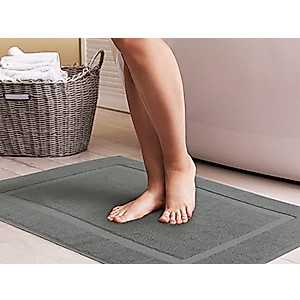 Utopia Towels Bundle Pack of 600 GSM Bath Sheet Set (2-Pack) and Banded Bath Mats (2-Pack) – 100% Ring-Spun Cotton – Highly Absorbent – Soft & Luxurious – Grey