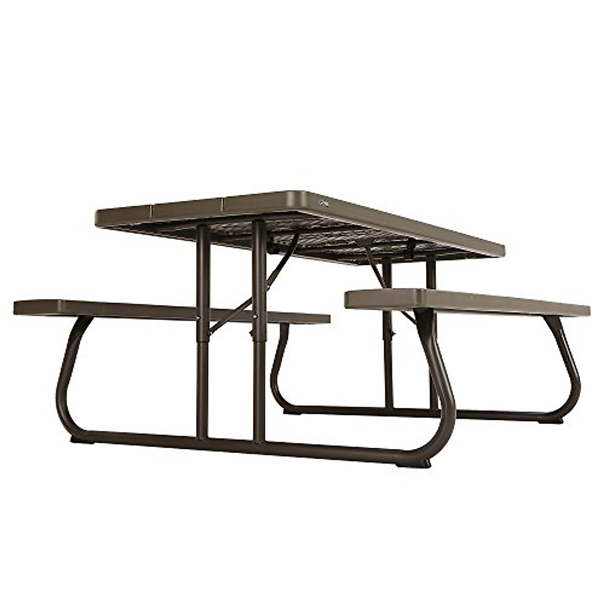 Lifetime 60105 Wood Grain Picnic Table and Benches, 6 Feet, Brown