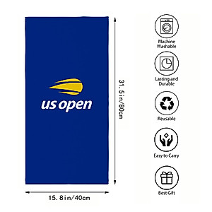 UNKSNAI US Tennis Quick Drying Hand Towel for Sweat Soft Dish Towel Gym Sports Face Towels (15.8 * 31.5 Inch)