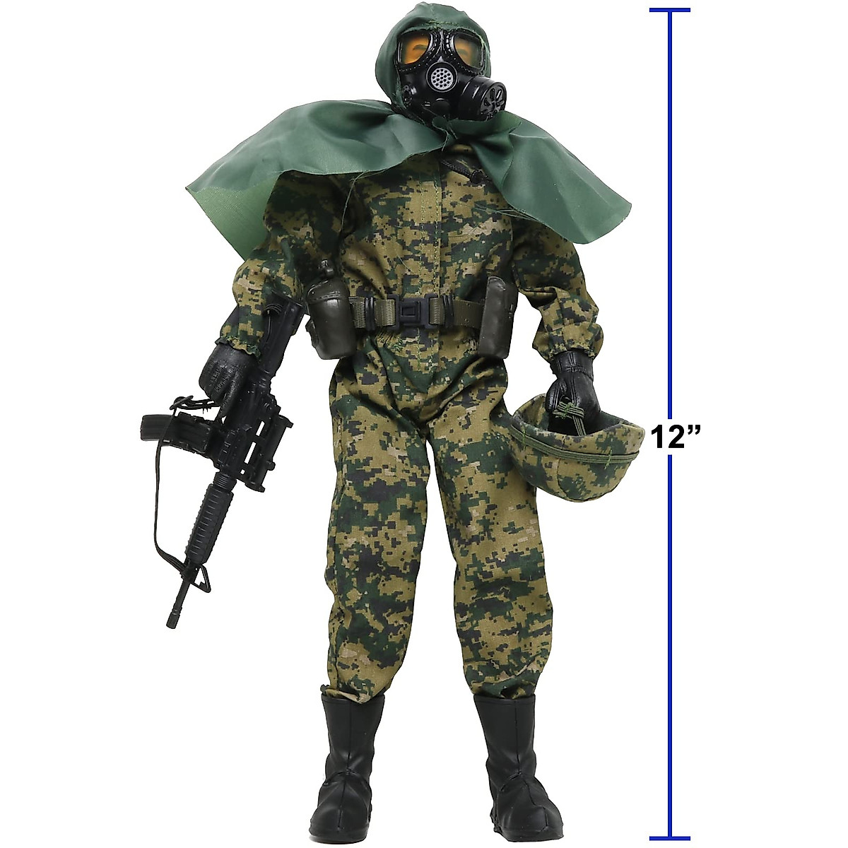 Click N' Play 12-Inch Army Men Action Figures, Military Toys Marine NBC Specialist - Clothes, Weapons Stuff - Army Guys, Elite Force, Soldier Man, SWAT, World Peacekeepers - Men Toys for Boys