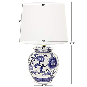 Décor Therapy TL14119 Blue and White Ceramic Table Lamp