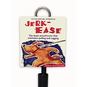 JERK-EASE BUNGEE DOG LEASH EXTENSION – Patented Shock Absorber Attachment Protects You and Your Dogs – Works with ANY Leash & Collar or Harness – a MUST for Retractable Leashes – PICK SIZE/COLOR BELOW