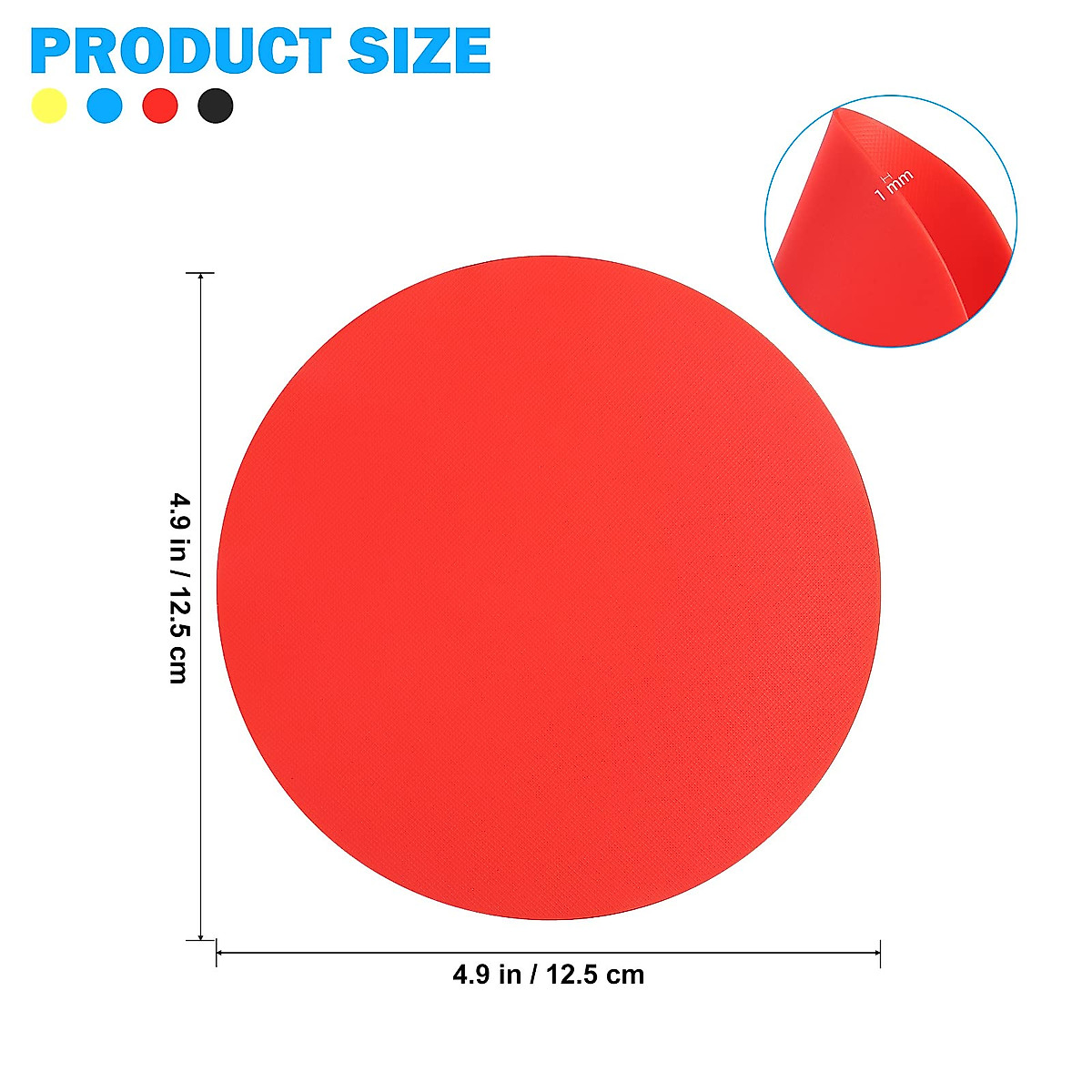 Cabilock 4pcs Rubber Non Slip Jar Gripper Pads Multi Purpose Non Slip Jar Lid Grip Pad Bottle Opener for Seniors Kids Women Kitchen Coasters Round