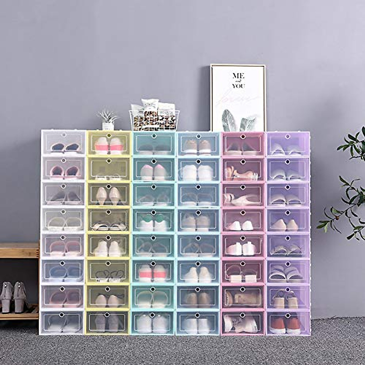 FRIDG Really Useful Boxes, Really Useful Organiser, Storage Boxes in a Clear Plastic Organiser and Clear Boxes Transparent Stackable Storage Box Shoes Drawer Case Organizer White M