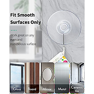 Pawfly 30 Pcs Suction Cups 0.8 & 1.2 & 1.8 Inch Clear Plastic Suction Pads for Home Organization and Decoration Strong Adhesive Sucker Holders for Kitchen Bathroom Window and Glass Door