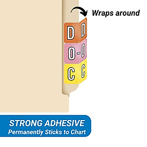 Doctor Stuff - File Folder Labels, Alphabet Letter S, Barkley/Sycom FABKM - BXAM Series Compatible Alpha Stickers, Blue, 1" x 1-1/2", 500/Roll