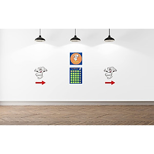 P. Potty Toilet Training Wall Decal Potty Training Chart Set for Toddler Boys and Girls