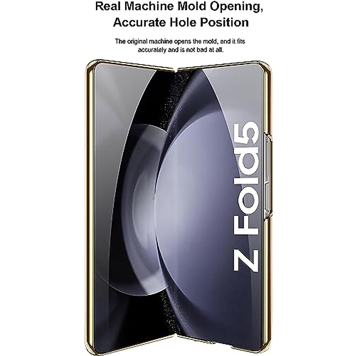 TECHY Galaxy Z Fold 5 Case - Ultra-Thin Electroplated Frame with Stylish and Elegant Patterned Glass, Designed for Samsung Galaxy Z Fold 5 Protection, Purple Pink