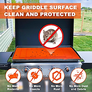 36" Silicone Griddle Mat for Blackstone, Heavy Duty Food Grade Silicone Grill Cover, Cuttable Griddle Silicone Protective Mat Cover, Resizable and Customizable (36/28/22inch)