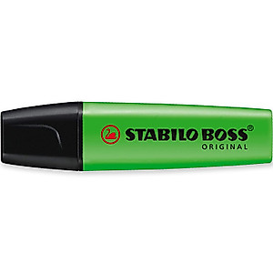 STABILO Highlighter BOSS ORIGINAL - Essential Pack of 5 - Red, Yellow, Light Blue, Light Green & Lavender