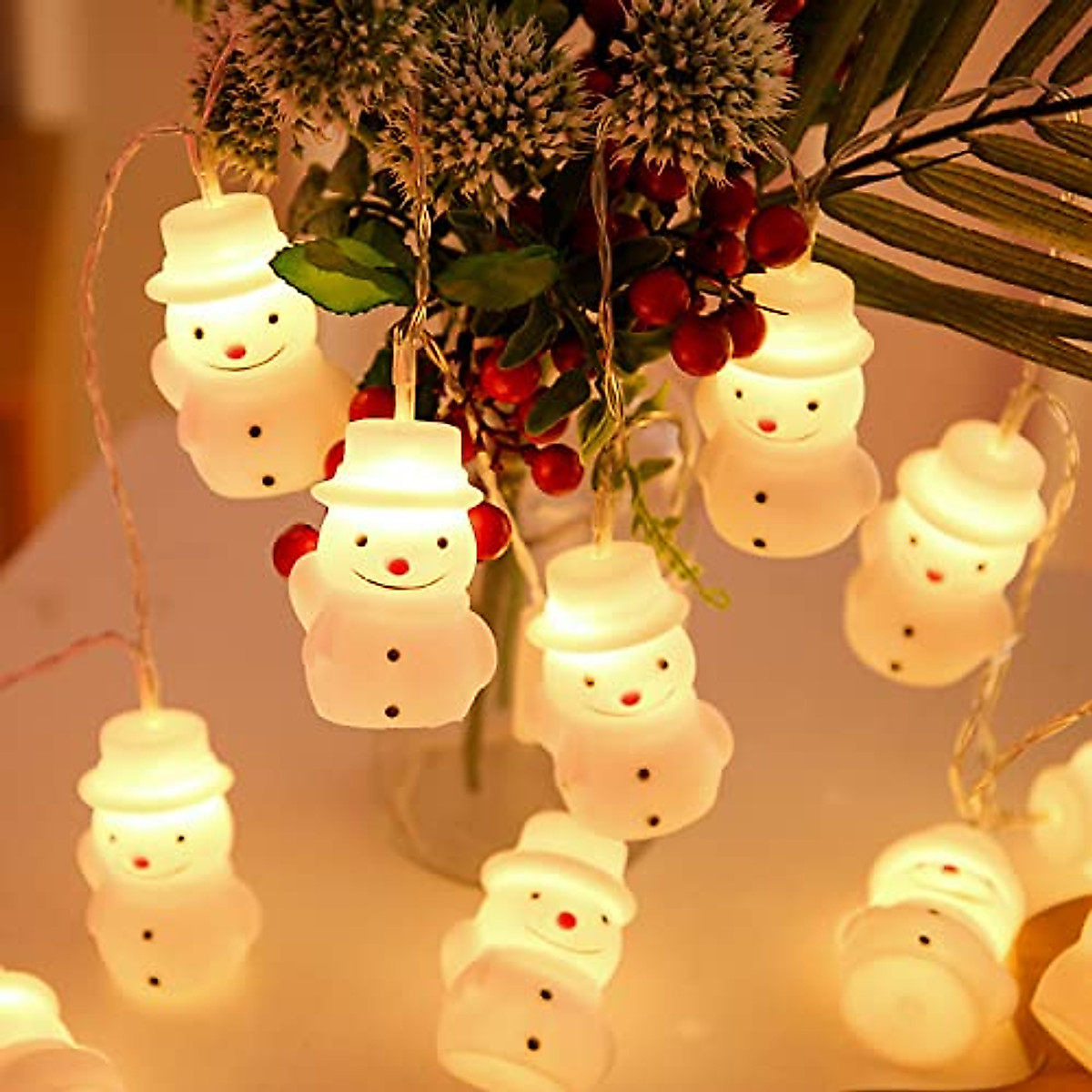 3m 20LED-Snowman Christmas LED Snowman Light String Christmas Day Light String Holiday Garden Party Home Decoration