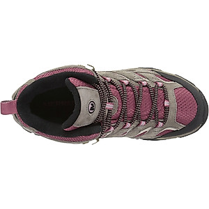 Merrell Women's Moab 2 Mid Waterproof Hiking Boot, Boulder/Blush, 8 M US