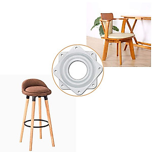 Lazy Susan Turntable Bearings 4 Pack 3 Inch Square Heavy Duty Swivel Plate 5/16 Inch Thick for Bar Stool Chair