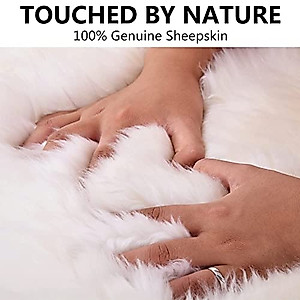 LLB Auto Center Console Cover Pad Universal Fit for SUV/Truck/Car, Genuine Sheepskin Wool Fur Car Armrest Seat Box Cover, Furry Fluffy Auto Armrest Cover Protector (Black)