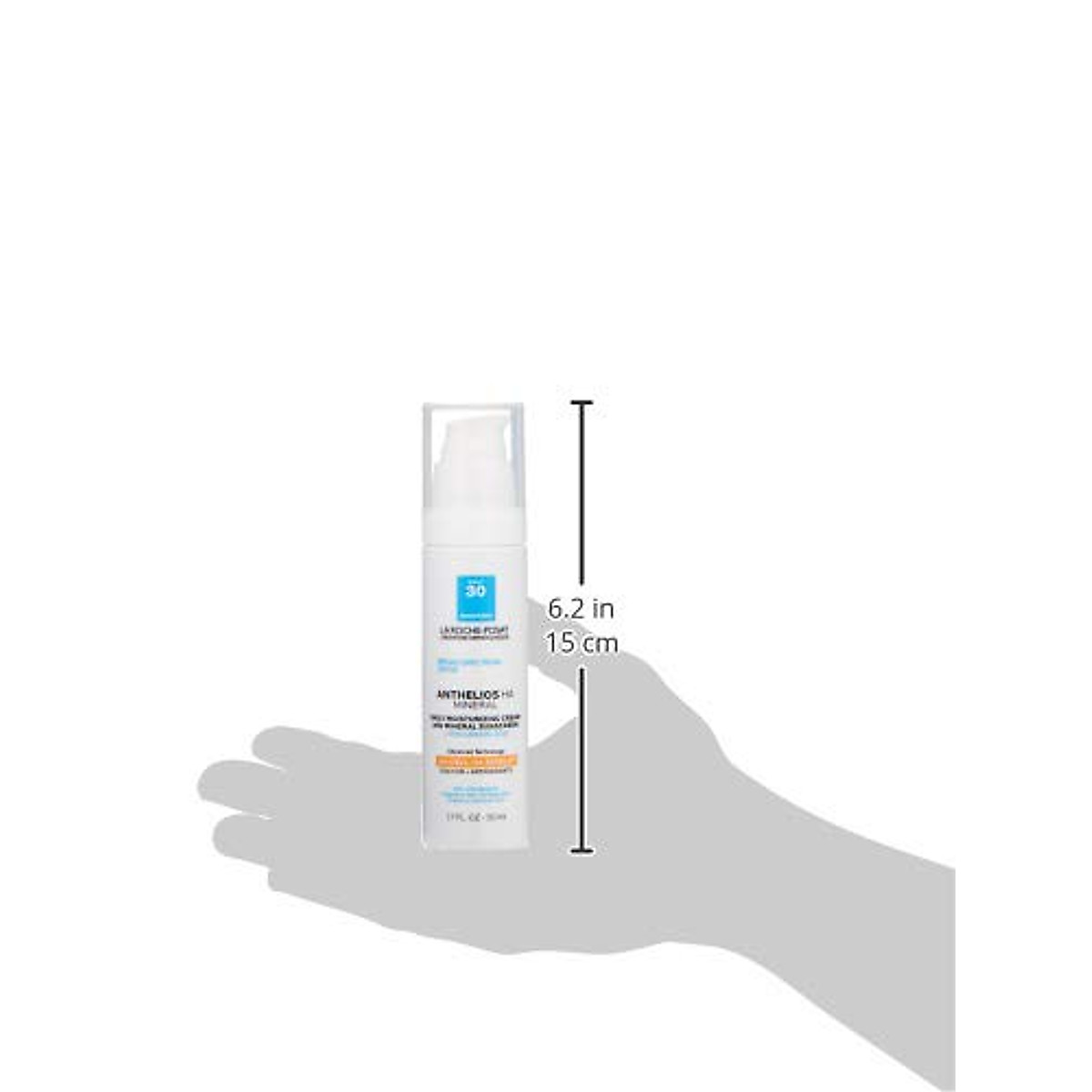 La Roche-Posay Anthelios 100% Mineral Sunscreen Moisturizer with Hyaluronic Acid, Broad Spectrum SPF 30 Face Sunscreen with Zinc Oxide & Titanium Dioxide, 1.7 fl. oz.