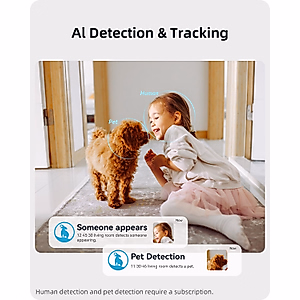 blurams Security Camera, 2K Indoor Camera 360-degree Pet Camera for Home Security w/ Motion Tracking, Phone App, 2-Way Audio, IR Night Vision, Siren, Works with Alexa & Google Assistant