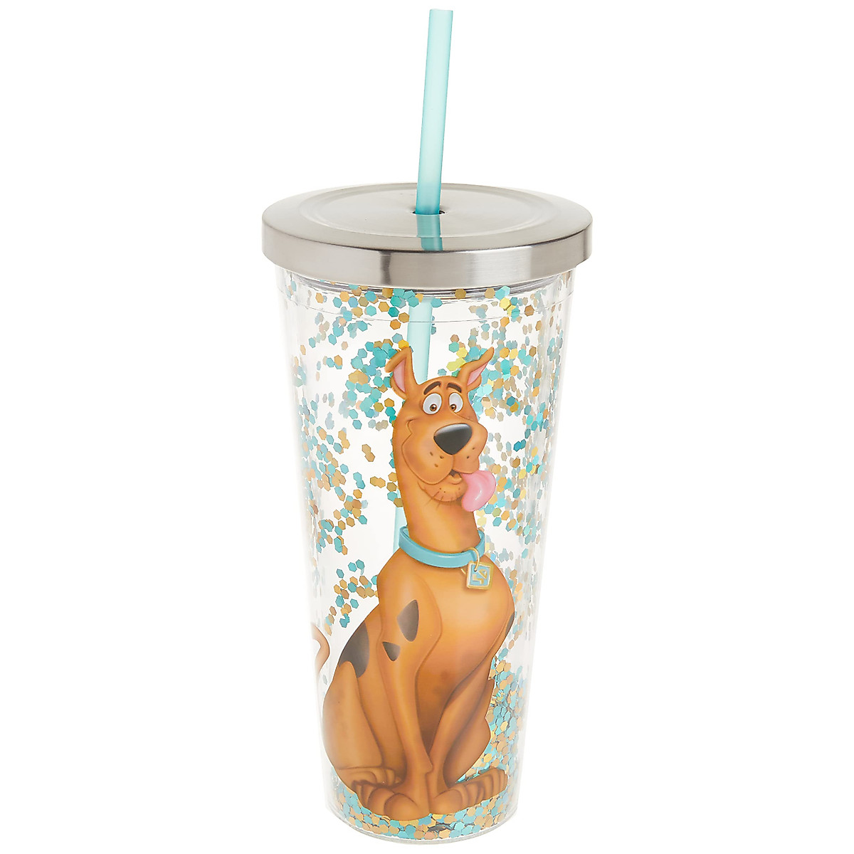 Spoontiques Scooby Doo Glitter Cup w/Straw