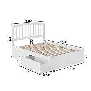 AFI Richmond Platform Bed with Footboard & Storage Drawers