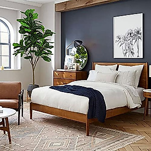 VIAGDO Artificial Fiddle Leaf Fig Tree 6ft Tall 86 Decorative Faux Fiddle Leaves Fake Fig Silk Tree in Pot Artificial Tree for Home Office Living Room Bathroom Corner Decor Indoor