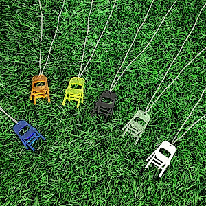 HILOLOA Folding Chair Necklace From Alabama Brawl Battle Of Montgomery Funny Fashion Classic Chair Jewelry for Women-black