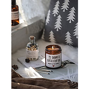 Best Friend Birthday Gifts for Women, I’d Shank A B for You Scented Soy Candle, Funny Birthday Gift Galentines Gag Gift for Friends, BFF, Bestie, Sister (BTCH)