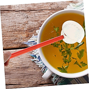 Luxshiny 3pcs Glass Spoon Silicone Cooking Utensils Kung Fu Tea Spade Espresso Cooking Spoon Clear Jam Spoons Soup Spoons Stainless Steel Drink Stirrers Honey Spoons Ladle Japanese-style