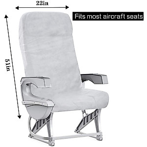 Disposable Seat Covers and Armrest Covers for Airplane Railways, Train, Bus, Office,Movie Theatre and Taxi,Eco-Friendly/Recyclable/Portable Non-Woven Seat Surface Protective Pad (Pack of 4)