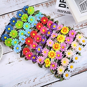 Bememo 12 Pieces Multicolor Lady Girl Fashion Flower Crown Floral Garland Headbands for Festival Wedding Party