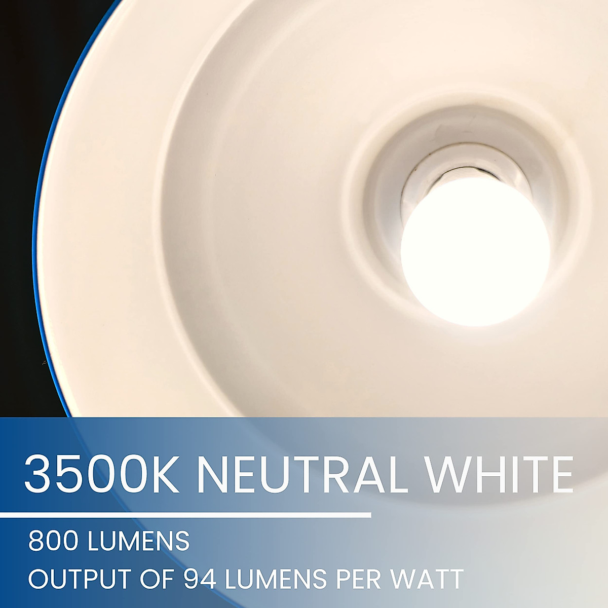 Feit Electric A19 LED Light Bulb, 60W Equivalent, E26 Medium Base, 800 Lumens, 3500K Neutral White, Non-Dimmable Standard Light Bulb, 10-year Lifetime, A800/835/10KLED/4, 4 Packs