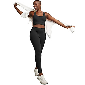 Hanes Women's Stretch Jersey Legging, Black, Large