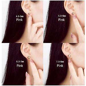 3 Pairs 9mm AAA+ Handpicked Freshwater Cultured Pearl Stud Earrings In Sterling Silver, White/Pink/Light-Pruple Pearl Stud Earrings Set For Women Multipack
