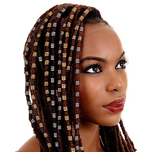 Tbestmax 200 pcs Dreadlocks Beads Hair Braid Rings Clips Dread Locks Hair Braiding Metal Cuffs Decoration/Accessories Jewelry, Silver and Gold