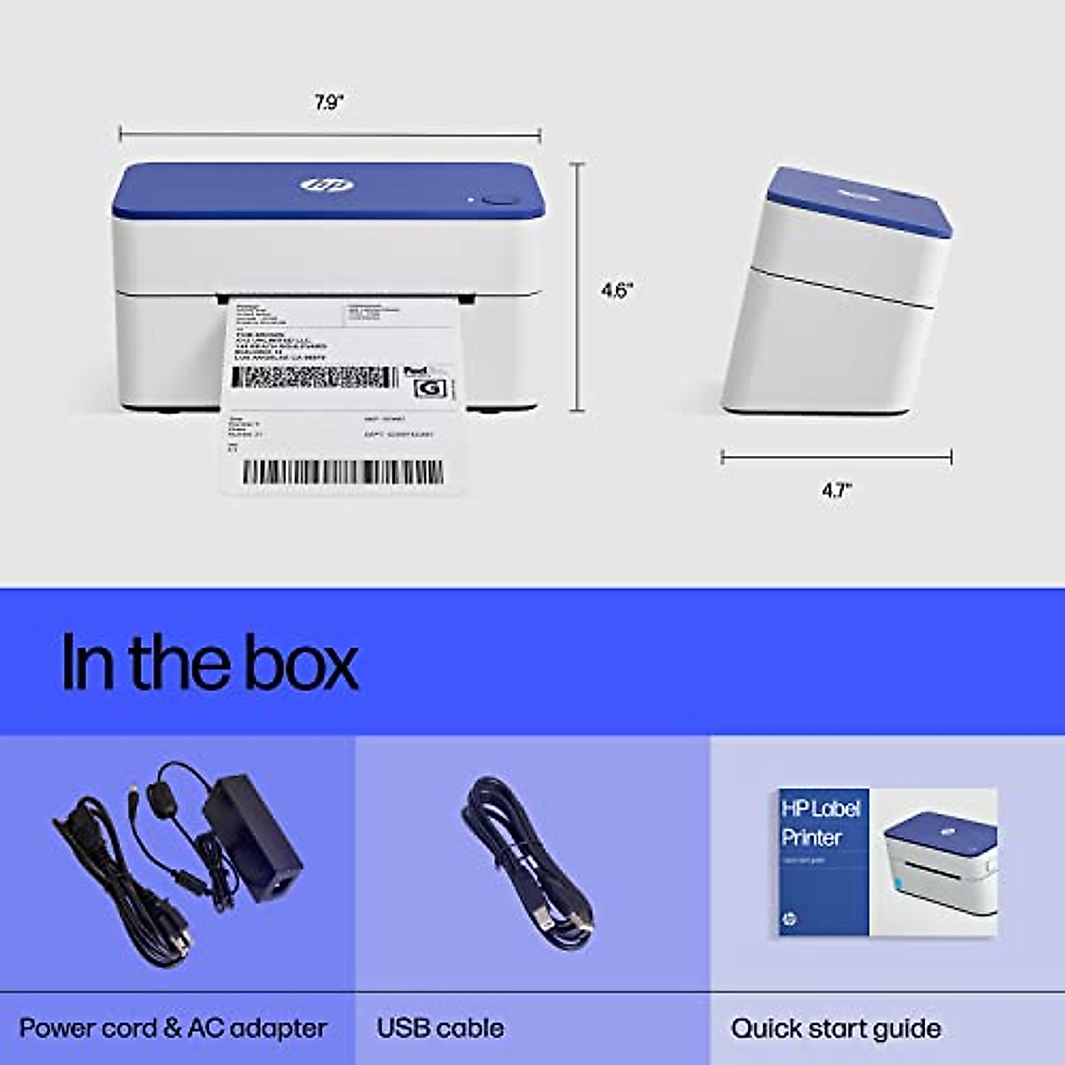 HP Shipping Label Printer, 4x6 Commercial Grade Direct Thermal, Compact & Easy-to-use, High-Speed 203 DPI Printer, Barcode Printer, Compatible with Amazon, UPS, Shopify, Etsy, Ebay, ShipStation & More