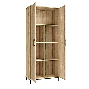 Sauder North Avenue 2-Door Storage Cabinet in Charter Oak, Charter Oak Finish