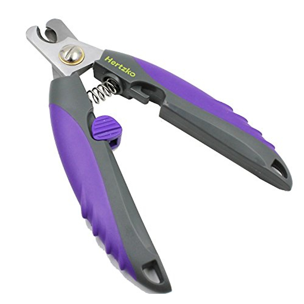 Hertzko Dog Nail Clippers for Large & Medium Dogs - Violet Cat Nail Clipper with Quick Safety Guard, Dog Nail File Included, Nail Grinder, Purple Nail Clippers for Dogs, Grooming Paw Pads