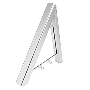 plplaaoo Clothes Drying Rack,Wall Mounted Drying Rack,Durable Aluminum Folding Clothes Drying Rack,Retractable Clothes Hanger Rack for Laundry Room Closet Storage Organization(Silver)